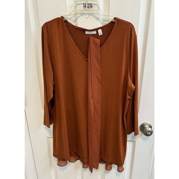 Susan Graver | Tops | Susan Graver Xl Tunic Vneck Burnt Orange 34 ...